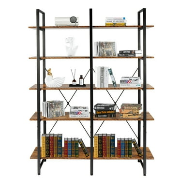 Sloped Shelf Welded Bookcase in Burgundy - Walmart.com