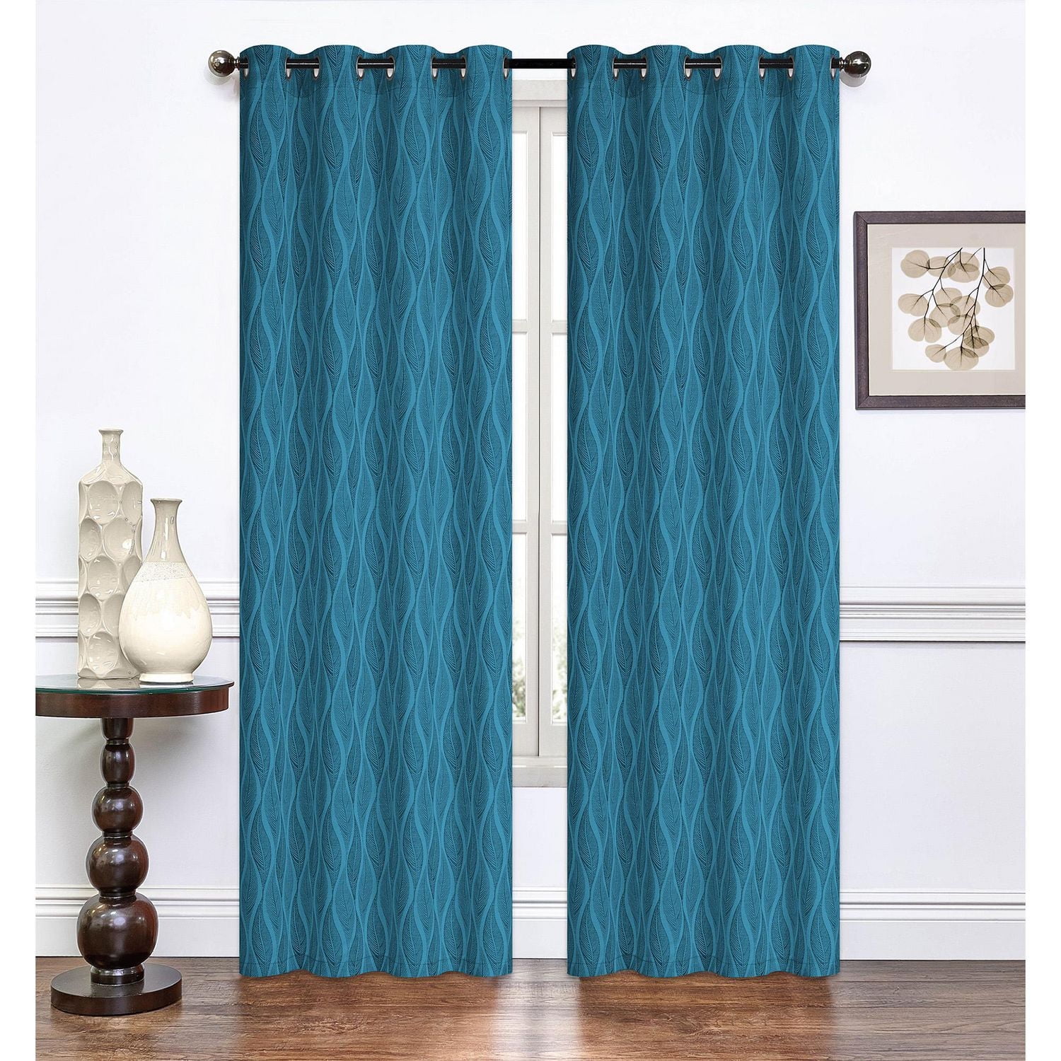 Click here for Safdie & Co. Curtain Jacquard 54x84l Teal Lennox 5... prices