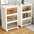 4 Tier Plastic Storage Bins With Lids 27qt Stackable Storage