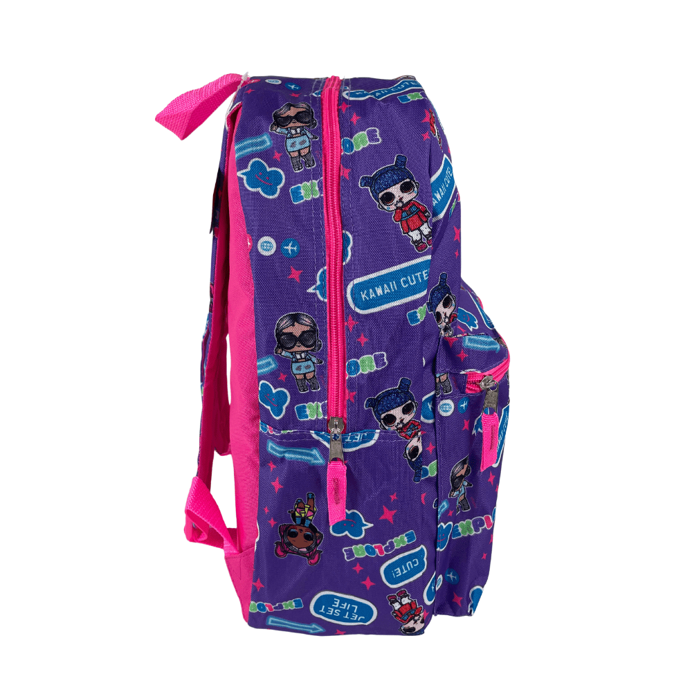 LOL Surprise Girls Backpack LOL Kids School Backpack 16 inch Purple ...
