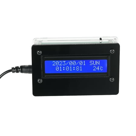 1602 Lcd Diy Digital Clock Kit With Acrylic Case Time Temperature Date ...