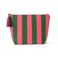 Corduroy Striped Cosmetic Bag Large Capacity Travel Toiletry Organizer ...