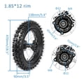 60/100-14 Dirt Bike Tire and Rim Front & 80/100-12 Rear Wheel & Disc ...