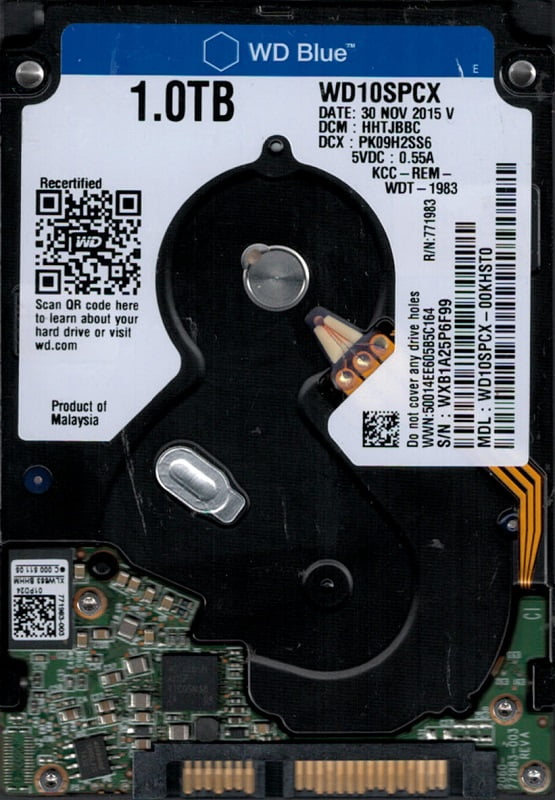 Western Digital WD10SPCX-00KHST0 1TB DCM: HHTJBBC - Walmart.com