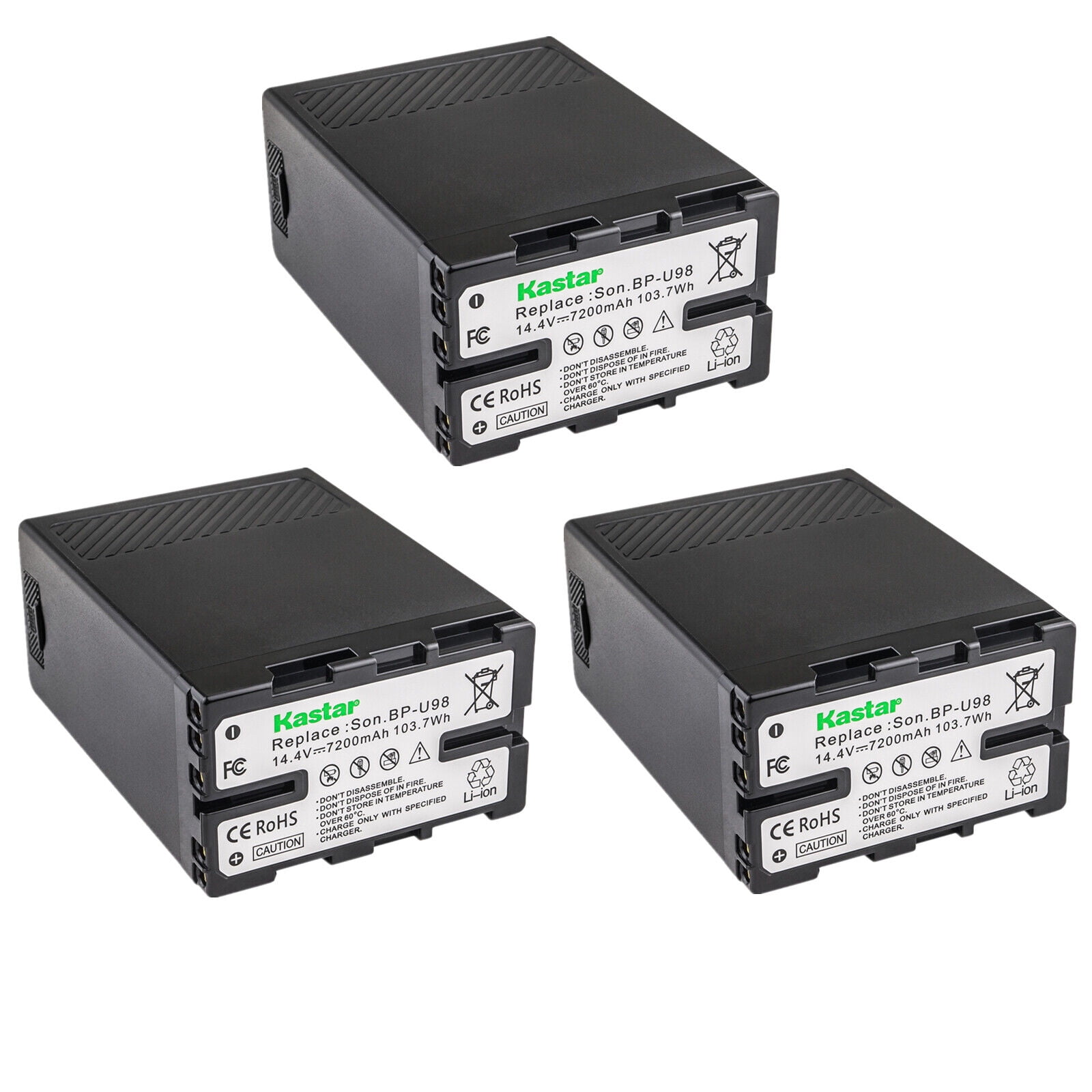 Kastar 3-Pack BP-U98 Battery Replacement for Sony BP-U30, BP-U35, BP ...