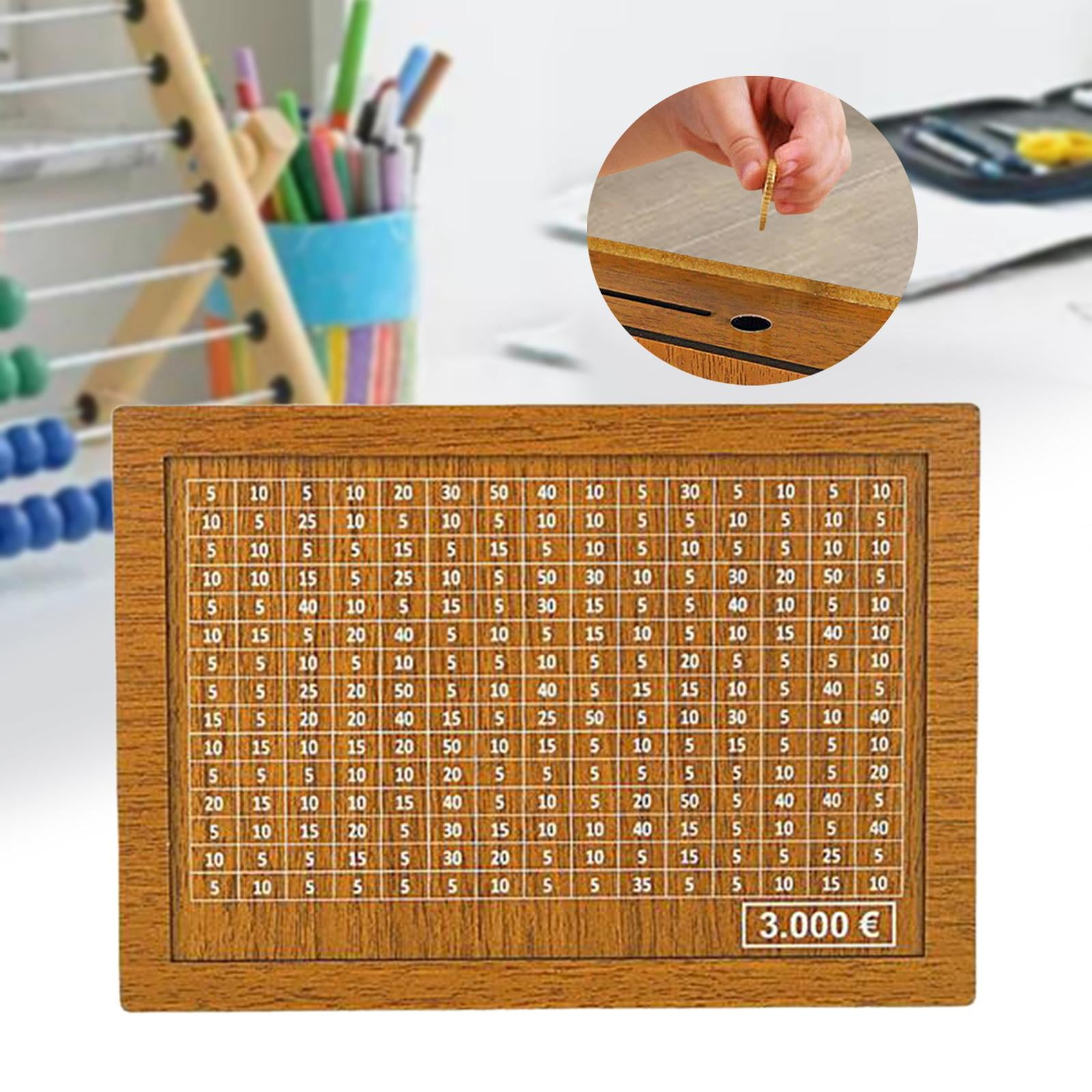 Wooden Money Box Storage Case Display Crafts Coin Bank for Adults Child ...