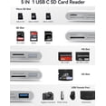 C SD Card Reader, -C to SD MicroSD XD Picture MS Memory Cards, Type C 5 ...