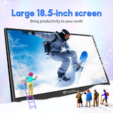 Iproda Portable Monitor 120hz FHD 1080P 18.5 Inch Portable Monitor for ...