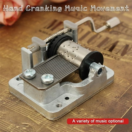 18-tones Music Box Mini Hand Cranking music box ;hand Metal Mechanical ...