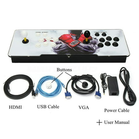 800 Games Home Multiplayer Arcade Game Console Kit Set With Double ...