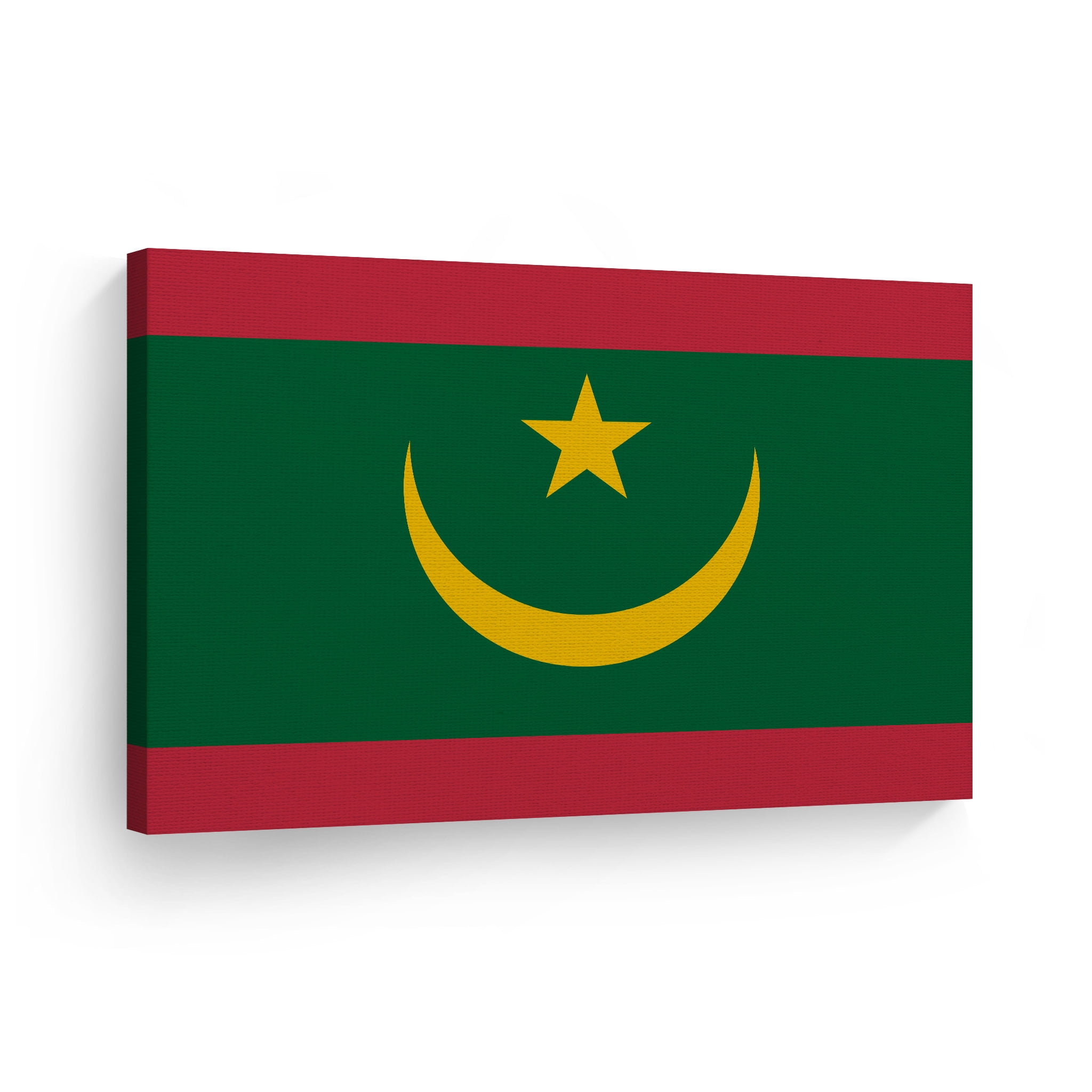 Smile Art Design Mauritania Flag Canvas Wall Art Print Country Flags ...