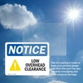 (2 Pack) Low Overhead Clearance Sign With Symbol OSHA Notice Sign 5 ...