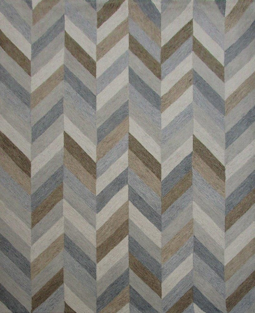 Woolen Geometric Zigzag Patterned Rug Multicolor Large - Walmart.com