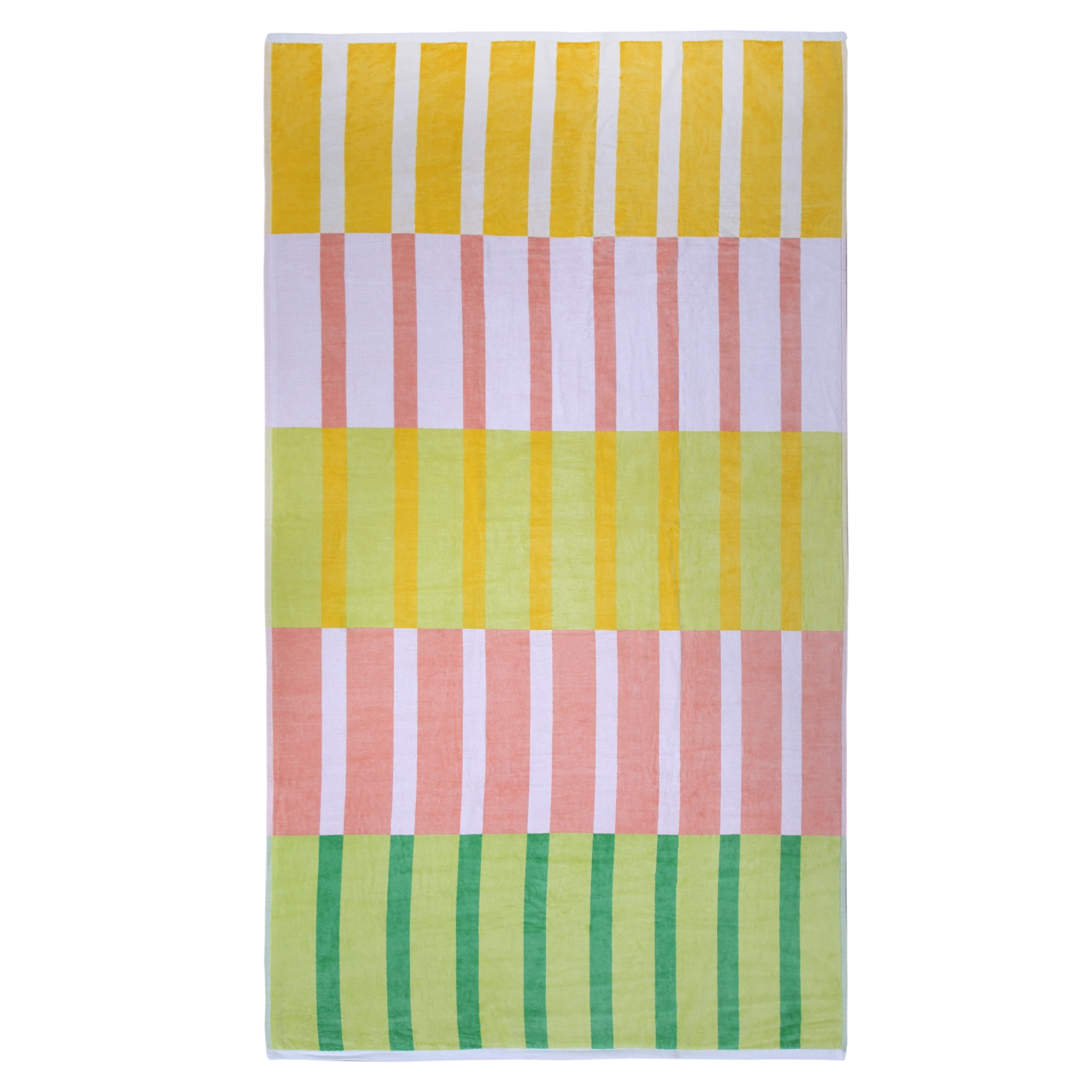 Click here for Hometrends Cotton Beach Towel  Multi Stripe Green... prices