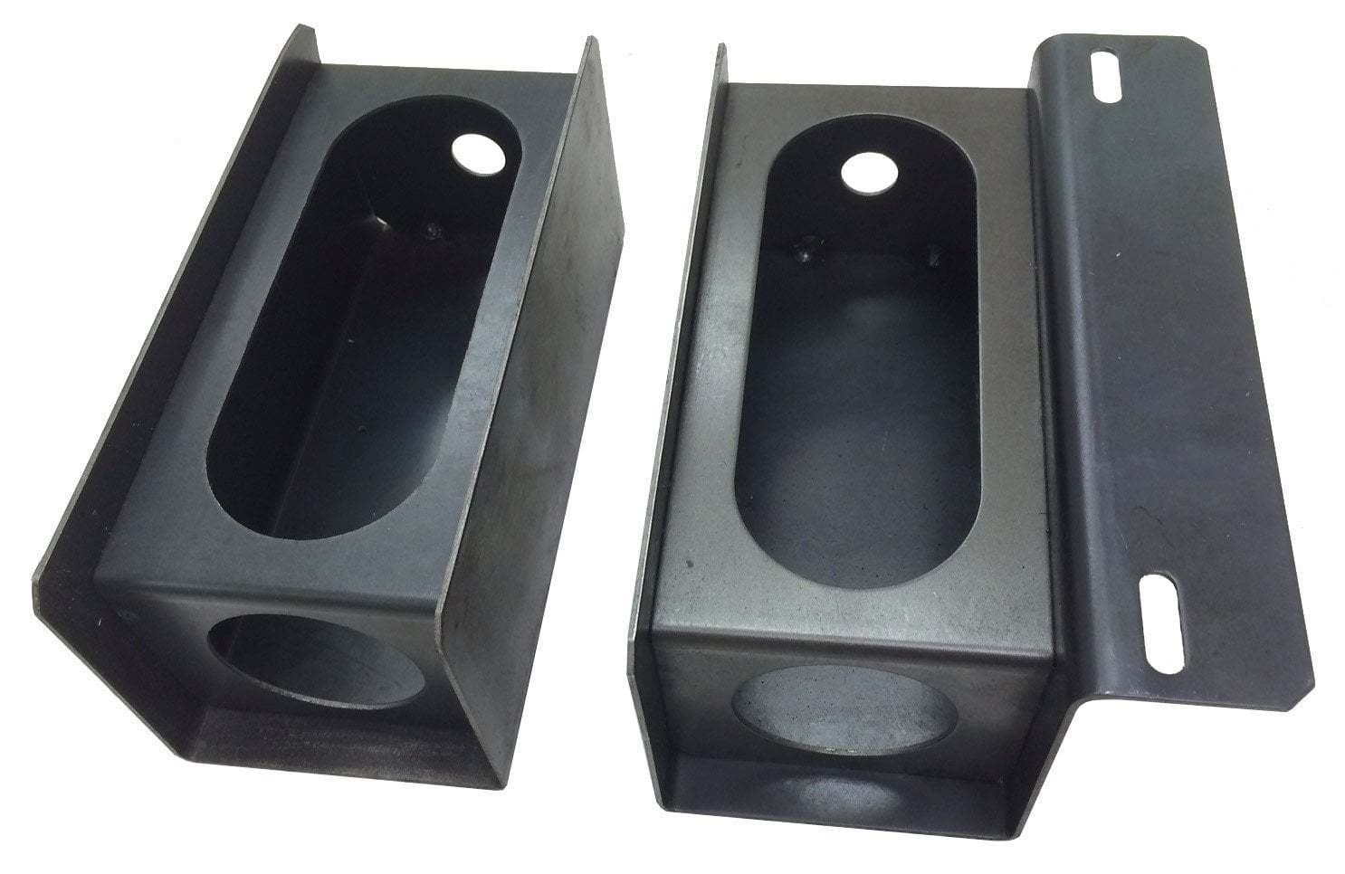 Set of Steel Trailer 6" Oval & 2" Round Side Light Mount Box W/license ...