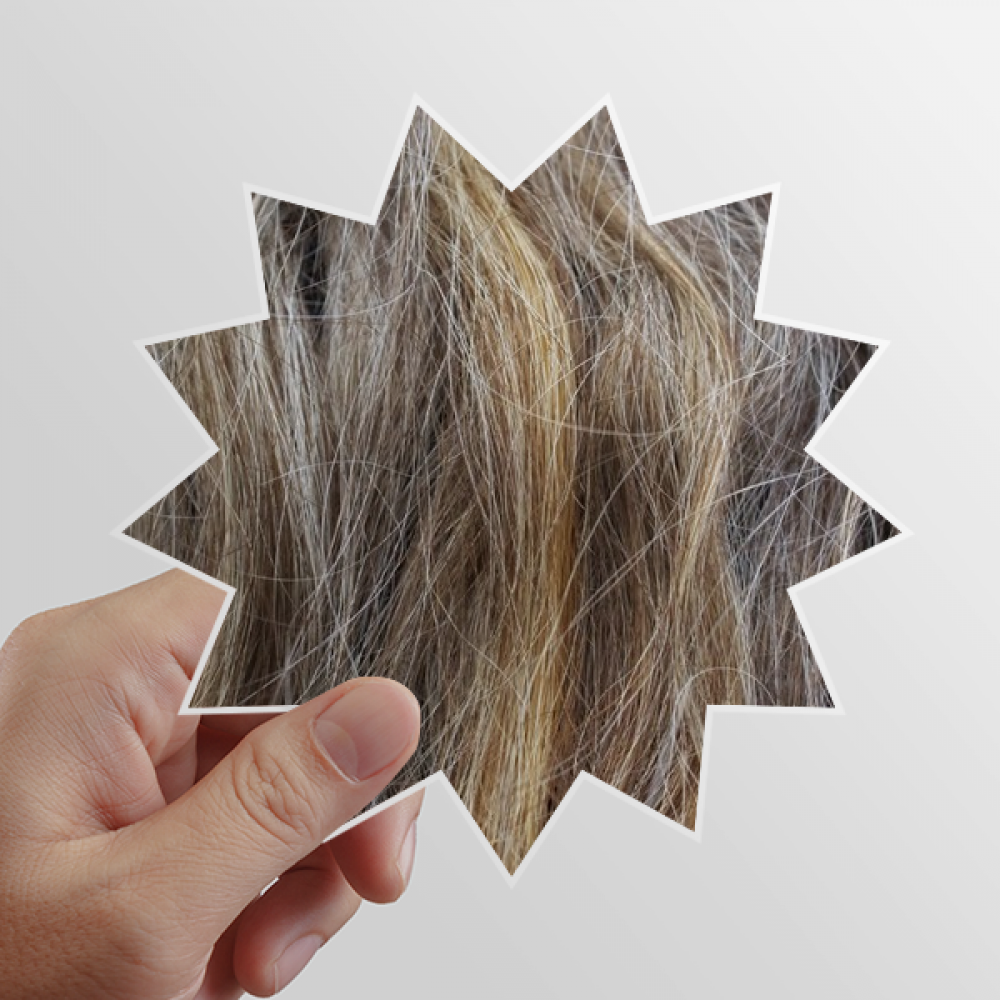 Hermoso y largo pelo marron rizado teñido Calcomanías solares de vinilo ...