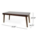 GDF Studio Logan Mid Century Modern Acacia Wood Dining Table, Mahogany ...