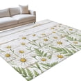 Area Rug 3x5ft, Farmhouse Wildflower Daisy Washable Rugs for Living ...