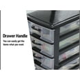"CRUGLA Mini Small Desk Organizer, 7 Drawer Plastic Desktop Storage ...