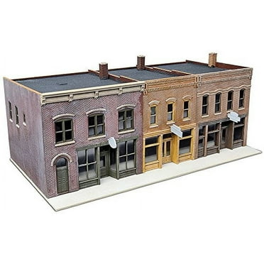 Walthers Cornerstone N Scale Building Kit, Merchant's Row I, 7-1/2 x 3 ...
