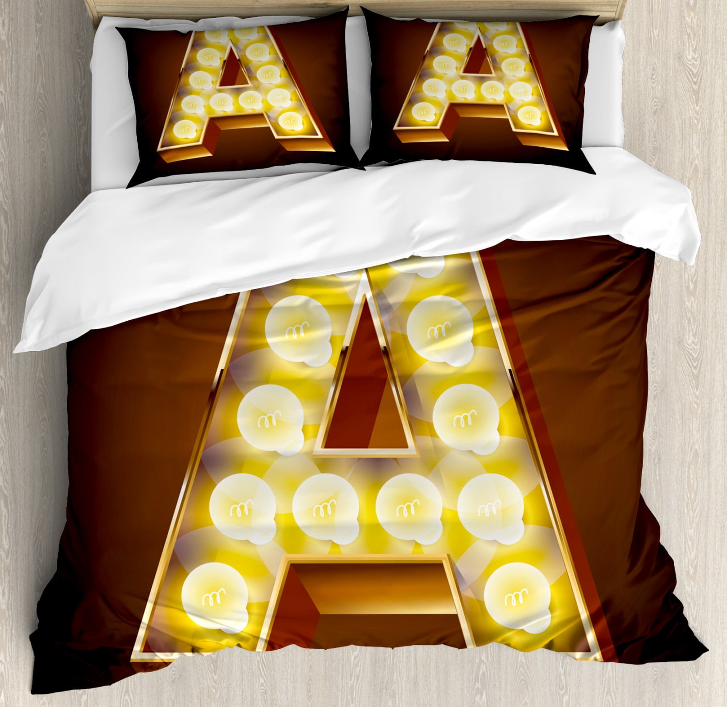 Letter A Queen Size Duvet Cover Set, The First Letter of the Alphabet ...