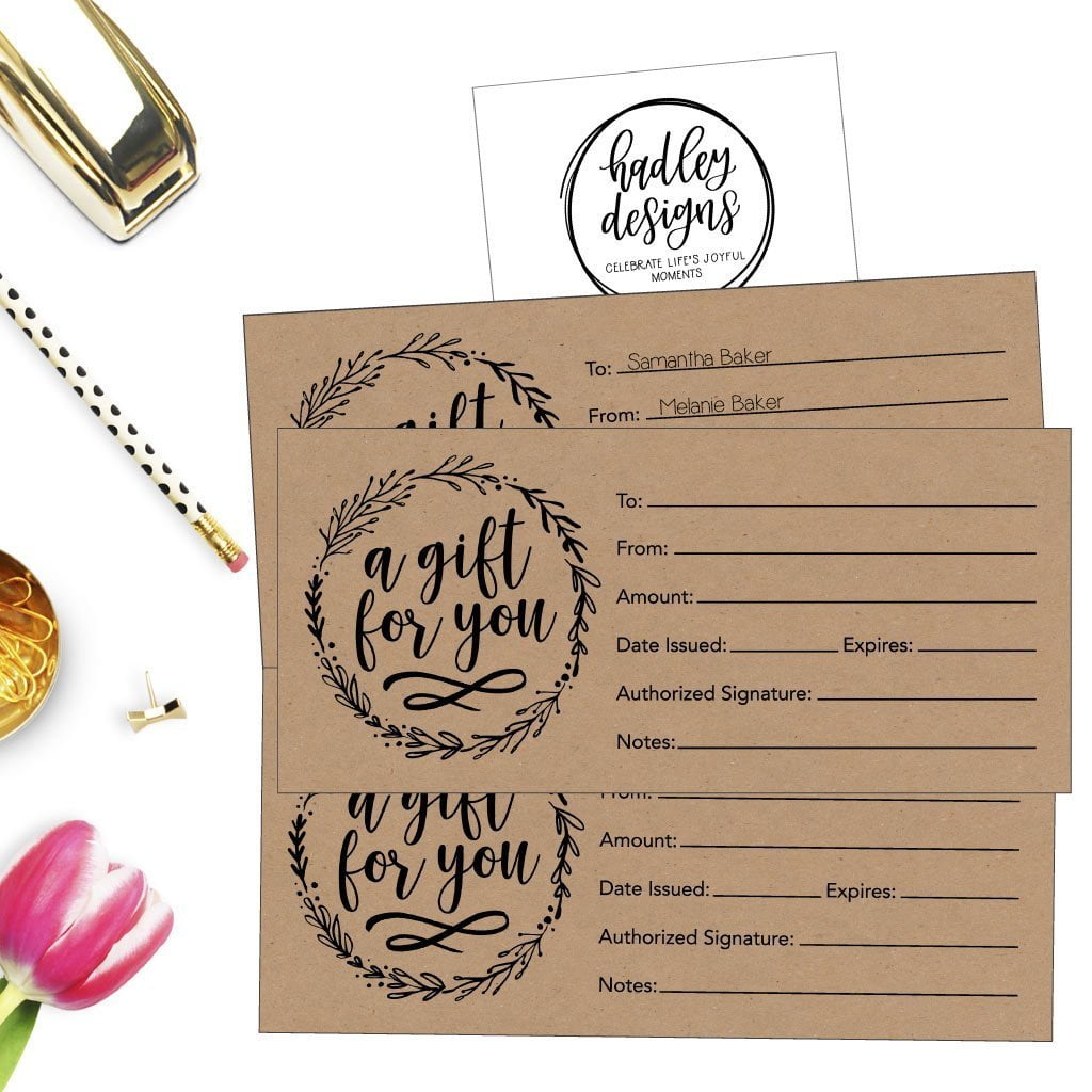 Printable Spa Gift Certificates