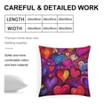 18"x18" Pillowcase Abstract Hearts And Rainbows Decorative Throw Pillow ...