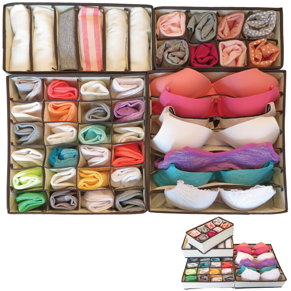 Foldable Collapsable Storage Box Drawer Closet Dresser Organizers