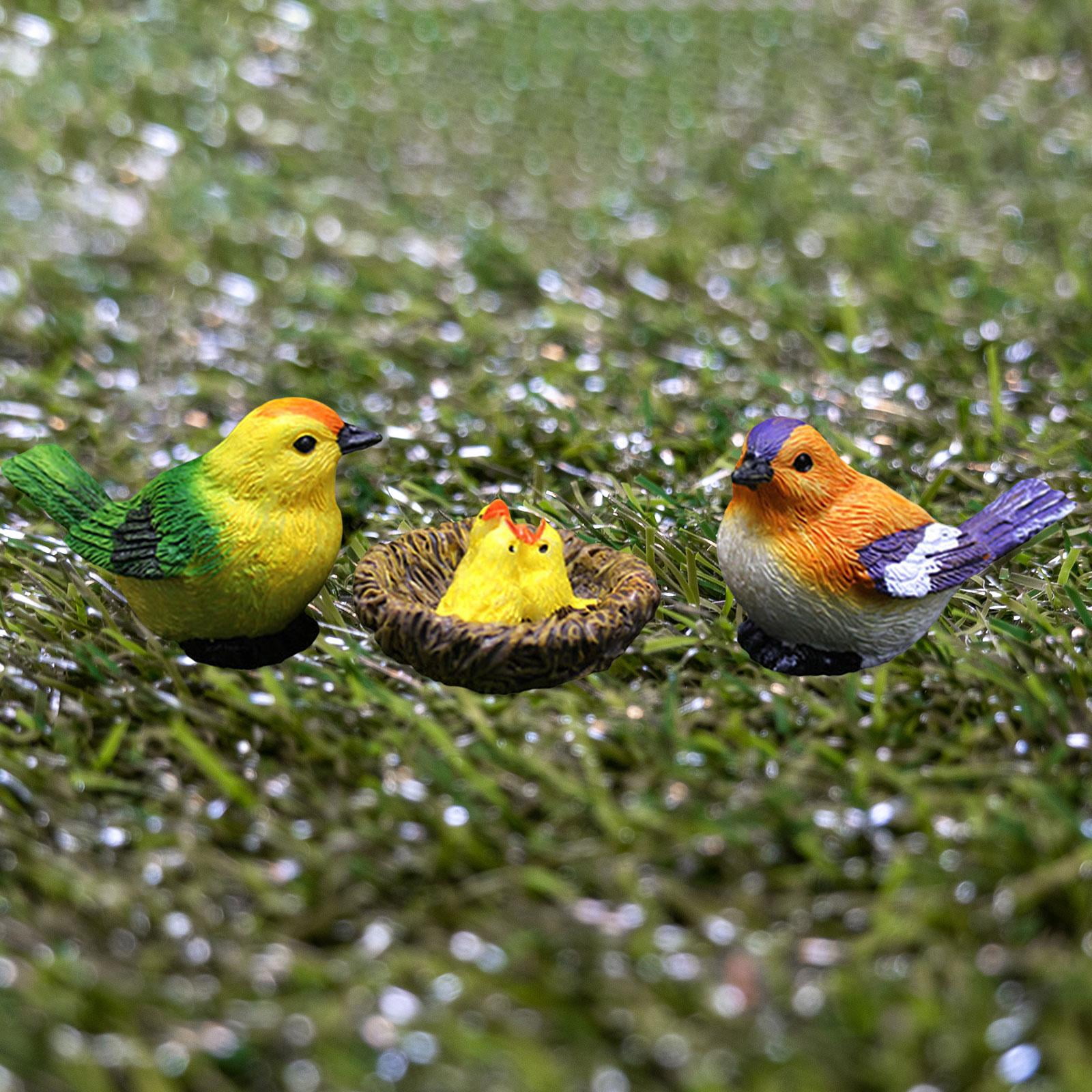 Figuras de pájaros en miniatura Figuras decorativas de pájaros ...