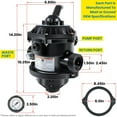 1-1/2-Inch 6-Way Clamp Style Valve Fit for Pentair Meteor/Sand Dollar ...