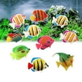 10pcs Plastic Artificial Fish Simulation Fake Fish Floating Vivid ...