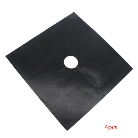 4pcs Reusable Hob Burner Protect Cover Stove Keep Clean Pad Glass Fiber ...
