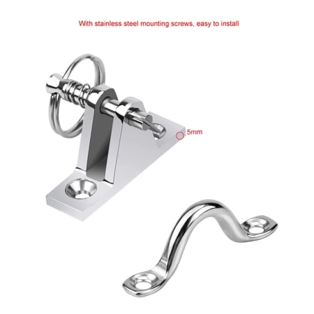 2 Pieces Stainless Steel Deck Hinge Mount Pre-drilled Supplies Slide ...