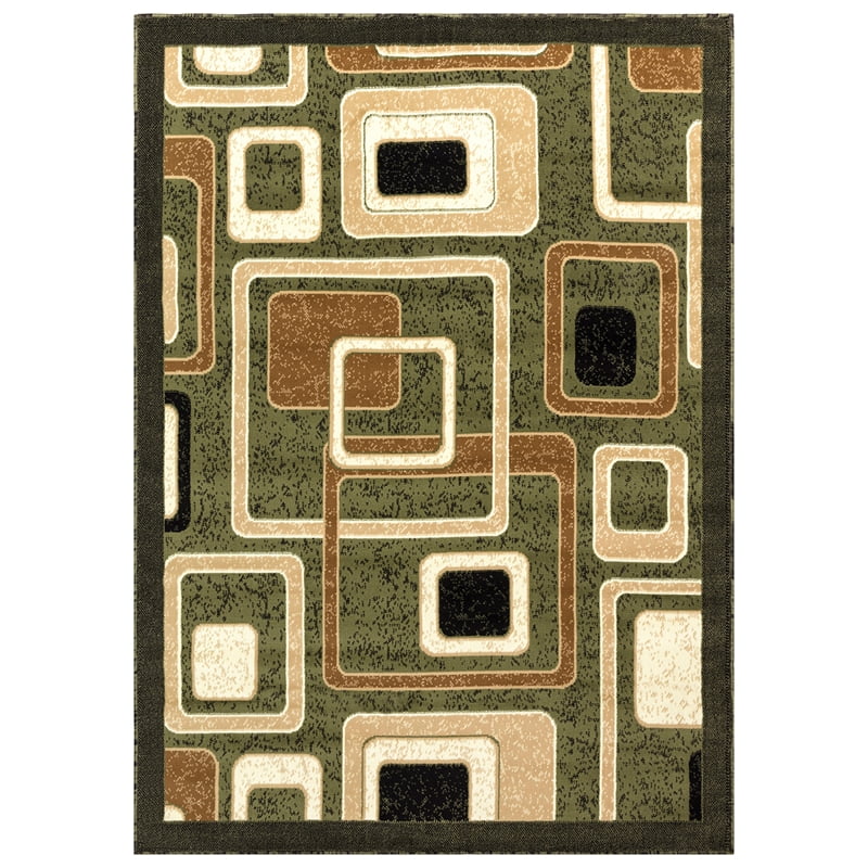 Princess 5x7 Geometric Swirl Abstract Area Rug 807 in Beige Green ...