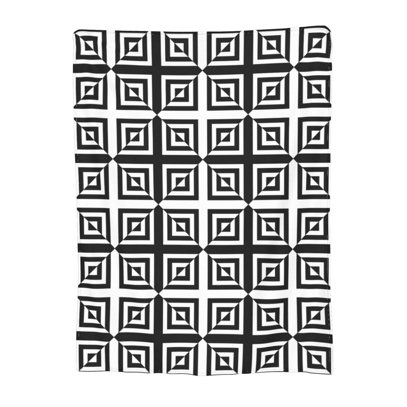 Black White Seamless Texture Pattern Throw Blanket, Super Soft Anti ...