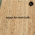 Jaipur Art And Craft Rectangle Scallop Hand Braided Jute Area Rug for ...