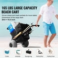 Beach Dolly with Big Wheels for Sand, 29.9" x 15.4" Cargo Deck, w/ 12 ...