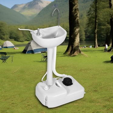 Yescom Portable Camping Sink with 17L Base & 24L Drain Tank, Hand Wash ...