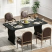 Finmind 63" Large Dining Table for 4-6, Modern Wood Rectangular Kitchen ...