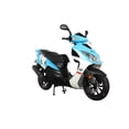 "X-Pro 150cc Gas Powered Moped Scooter with Electric/Kick Start, 13 ...