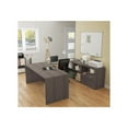 Bestar i3 Plus U Shape Computer Desk in Bark Gray - Walmart.com