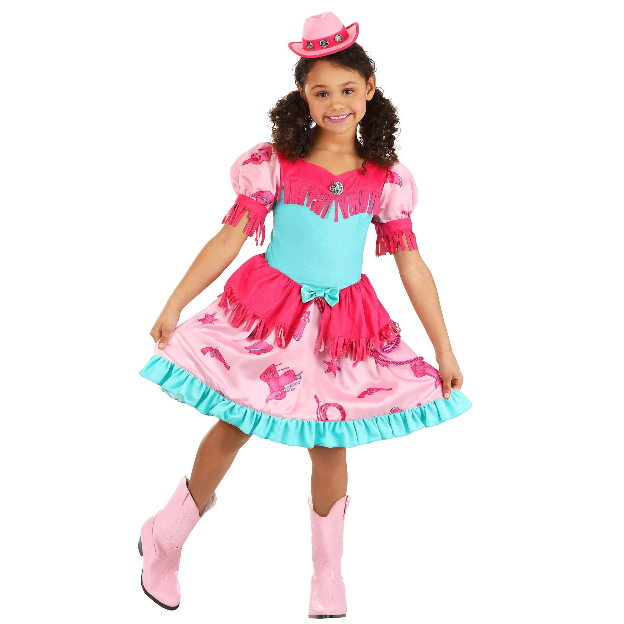 Click here for Fun Costumes Girls Pastel Pink Cowgirl Costume Dre... prices