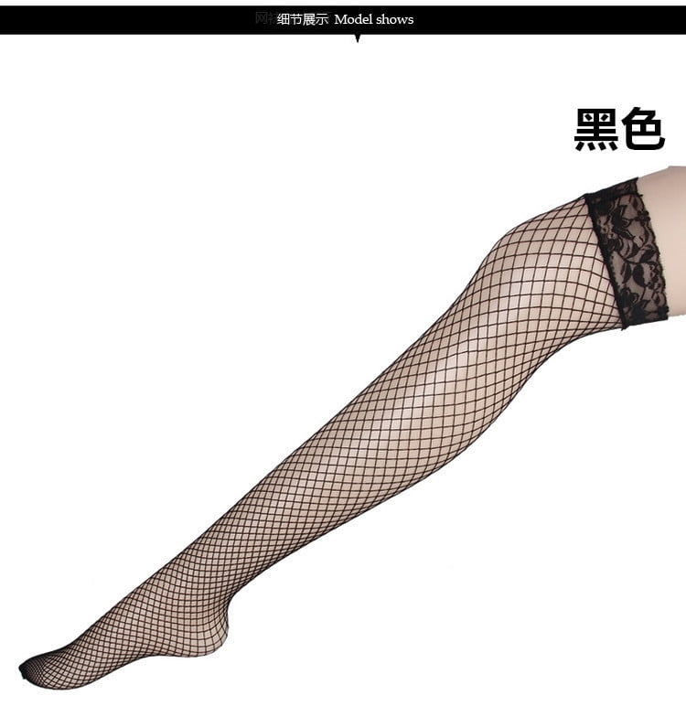 Liacowi Lace Long Tube Silk Stockings Mesh Three-Dimensional Mesh Open ...