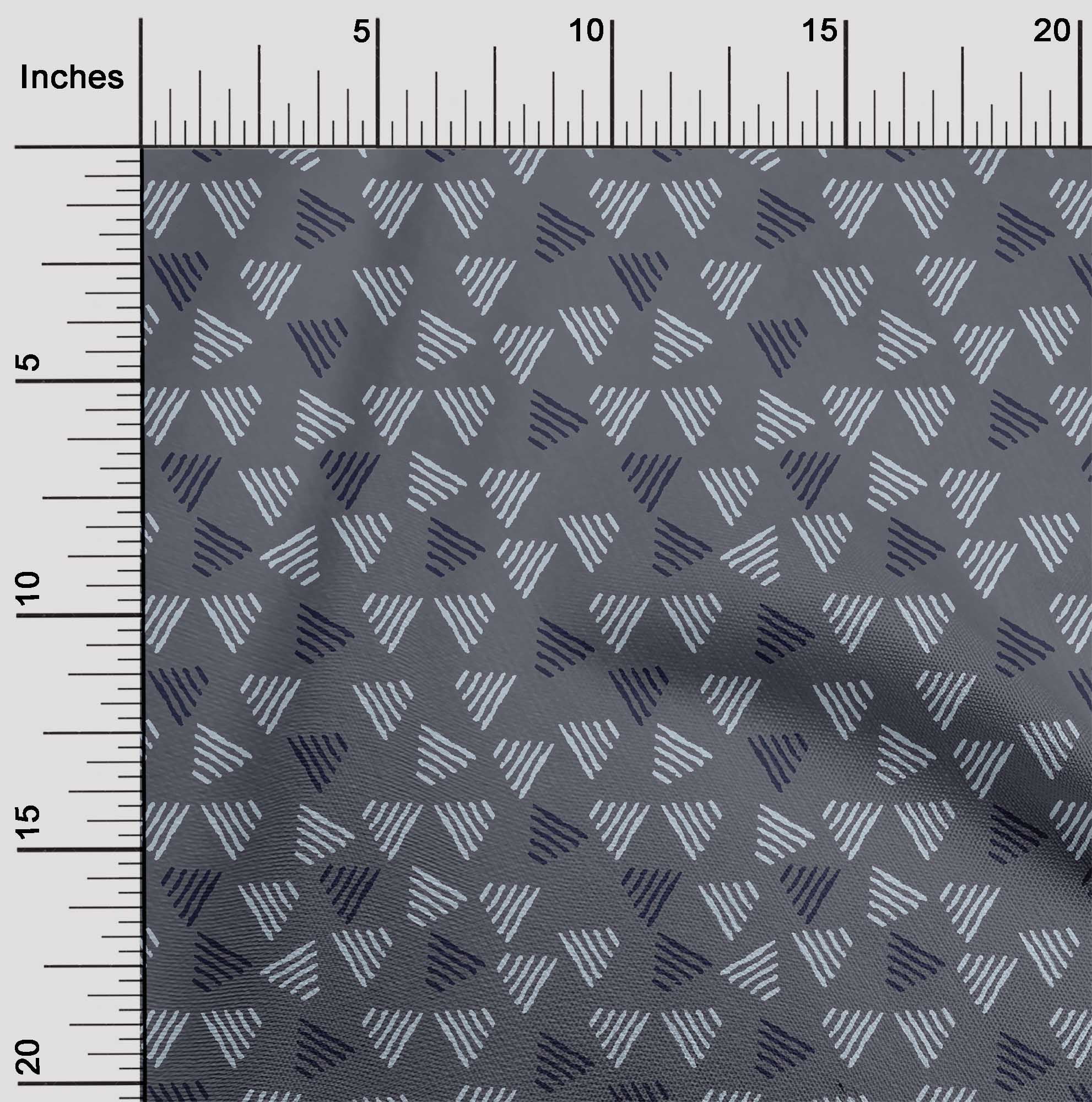 oneOone Cotton Silk Fabric Triangle Block Print Fabric By The Yard 42 ...