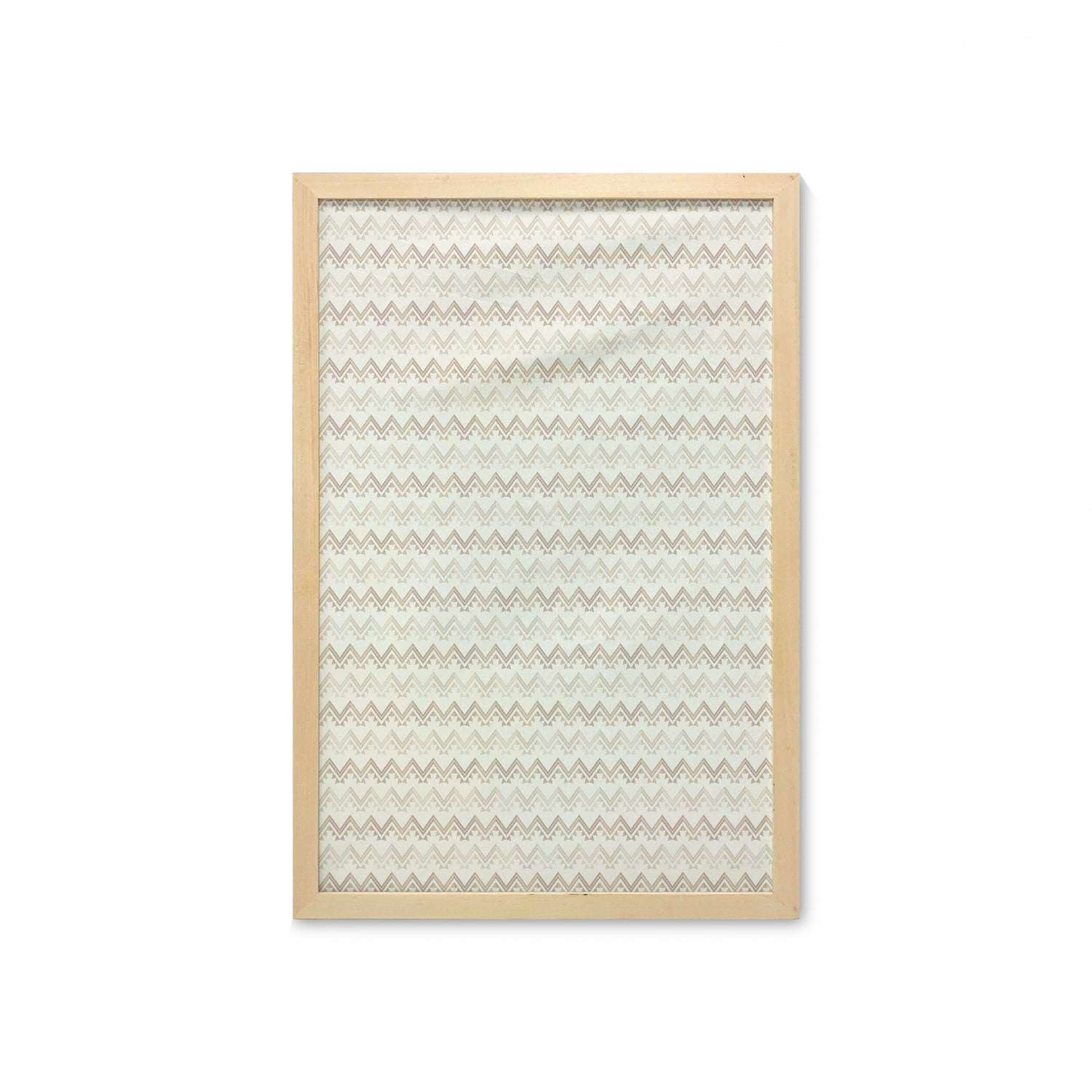 Ethnic Wall Art with Frame, Print of Continuous Tribal Zigzag Motifs ...