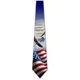 Three Rooker American USA Flag Ties Mens Eagle Patriotic Necktie ...