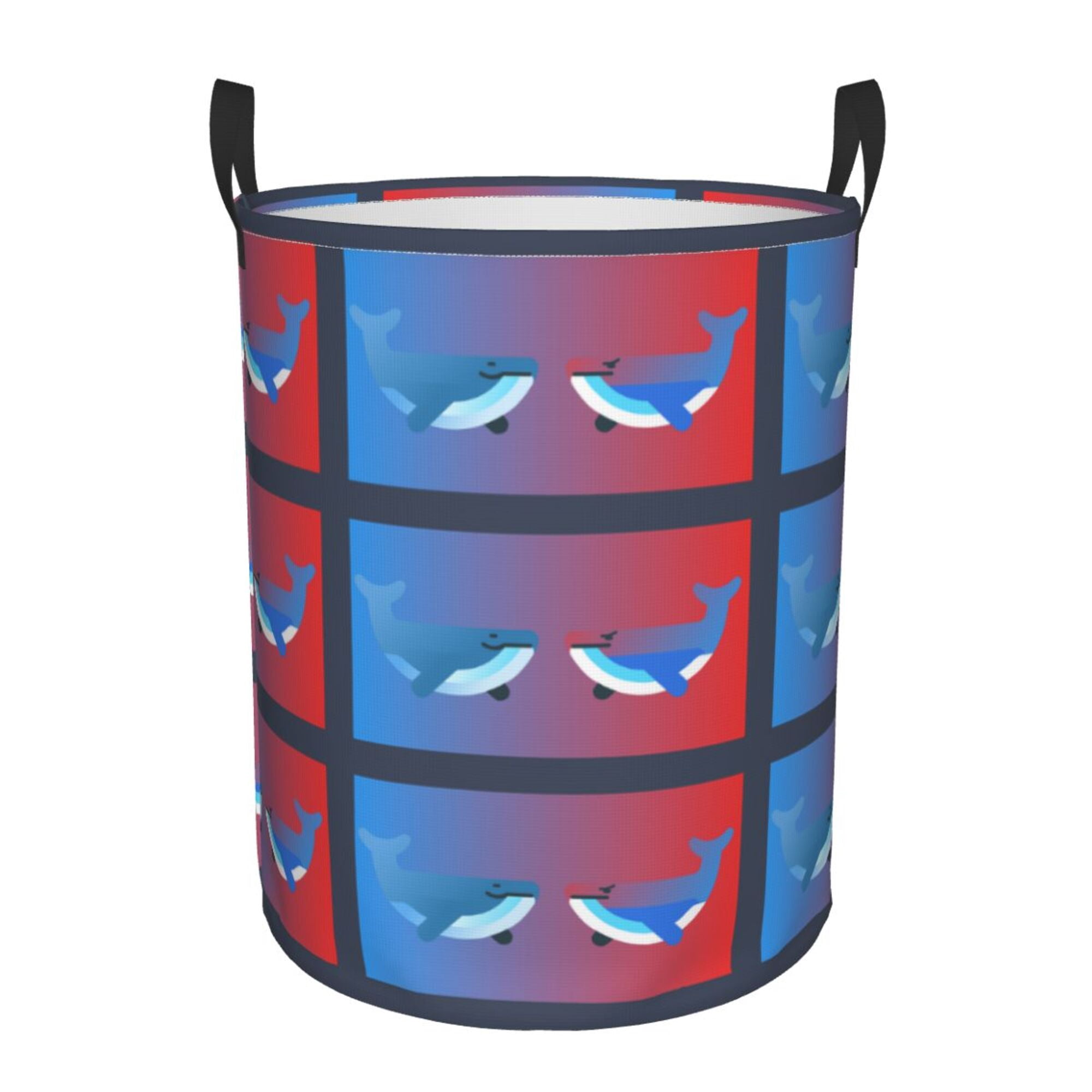 LNWH Laundry Basket, Angry Whale Pattern Foldable Laundry Hamper With ...