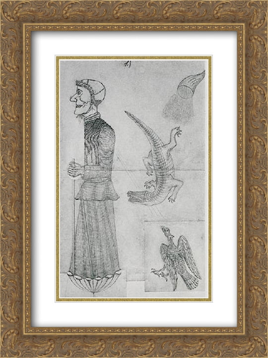 August Natterer 2x Matted 20x24 Gold Ornate Framed Art Print 'Witch ...