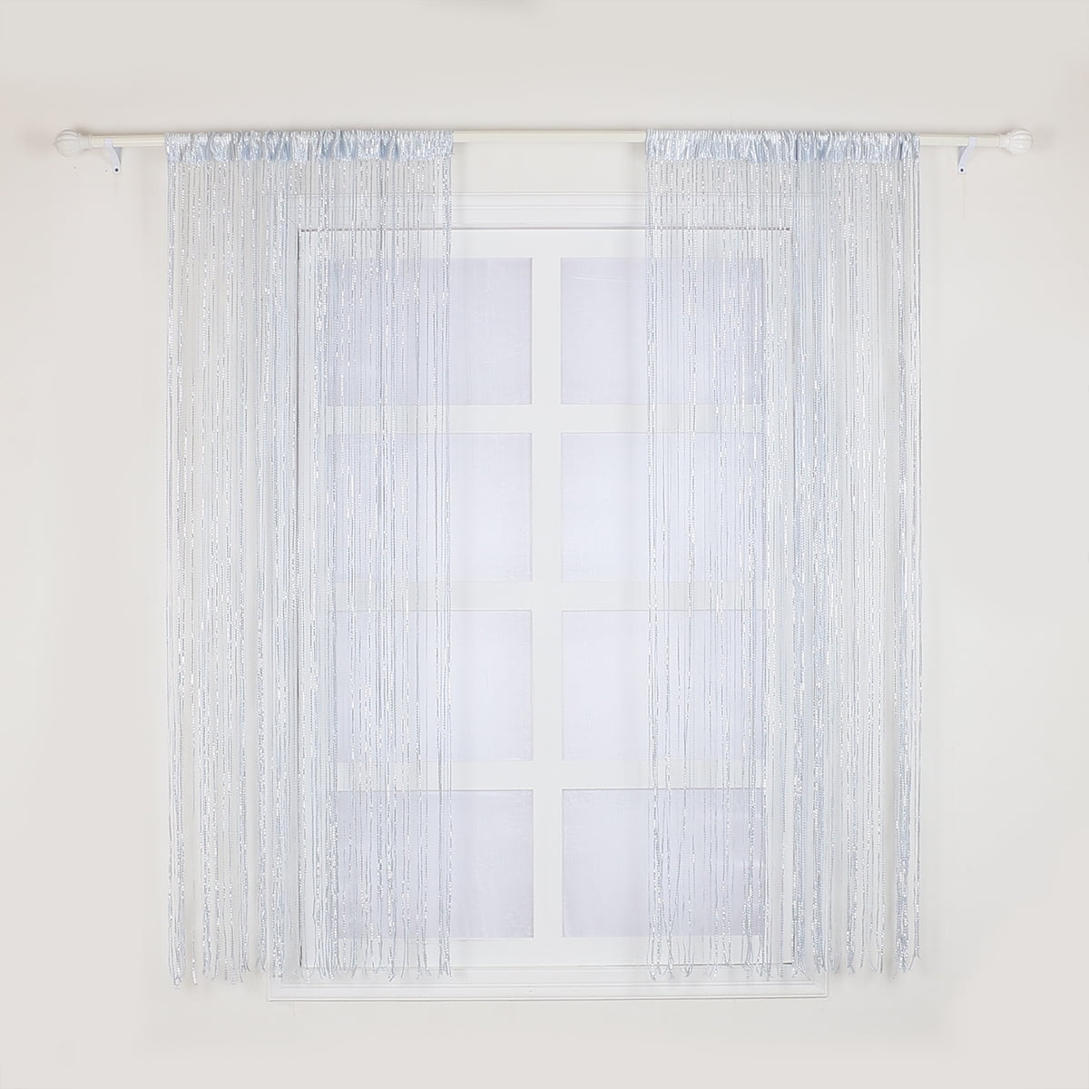 DYstyle Door Window Panel Shiny Tassel String Curtain Dividers Fringe ...