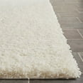 SAFAVIEH Laguna Neven Plush Solid Shag Area Rug, Ivory, 4' x 6 ...